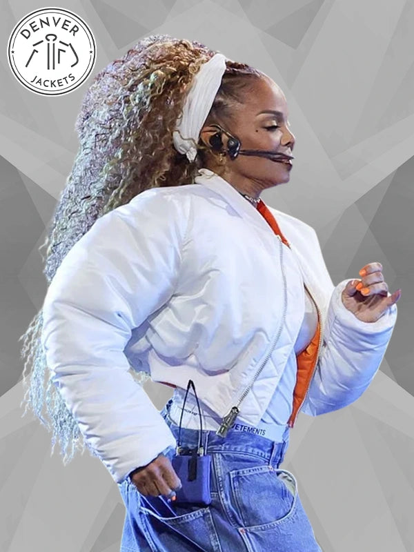 2025 AMA Janet Jackson White Cropped Jacket - Denver Jackets